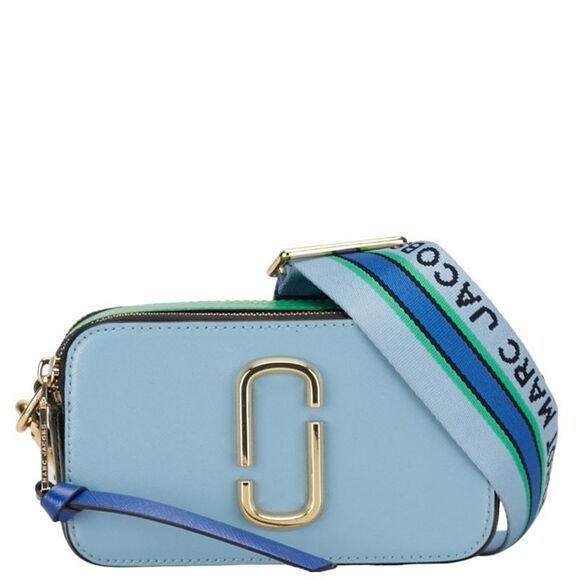 Marc Jacobs | Bags | Marc Jacobs Snapshot Blue Leather Shoulder Bag ...